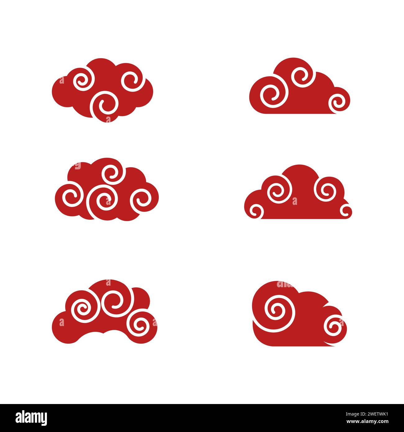 Chinese Cloud template vector icon illustration design Stock Vector ...