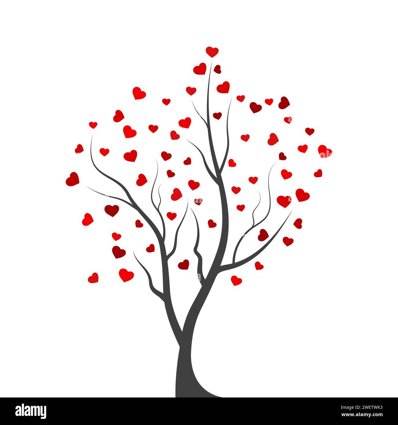 tree branch love vector ilustration design template Stock Vector Image ...