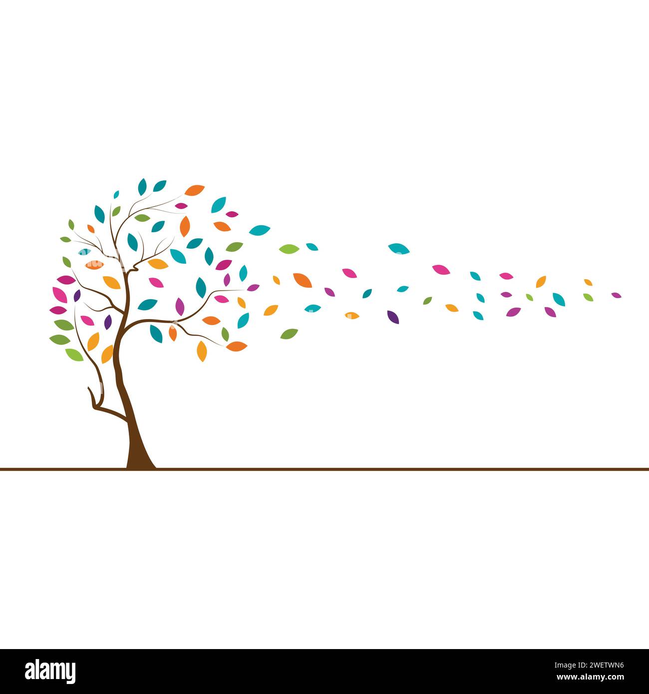 tree branch vector ilustration design template Stock Vector Image & Art ...