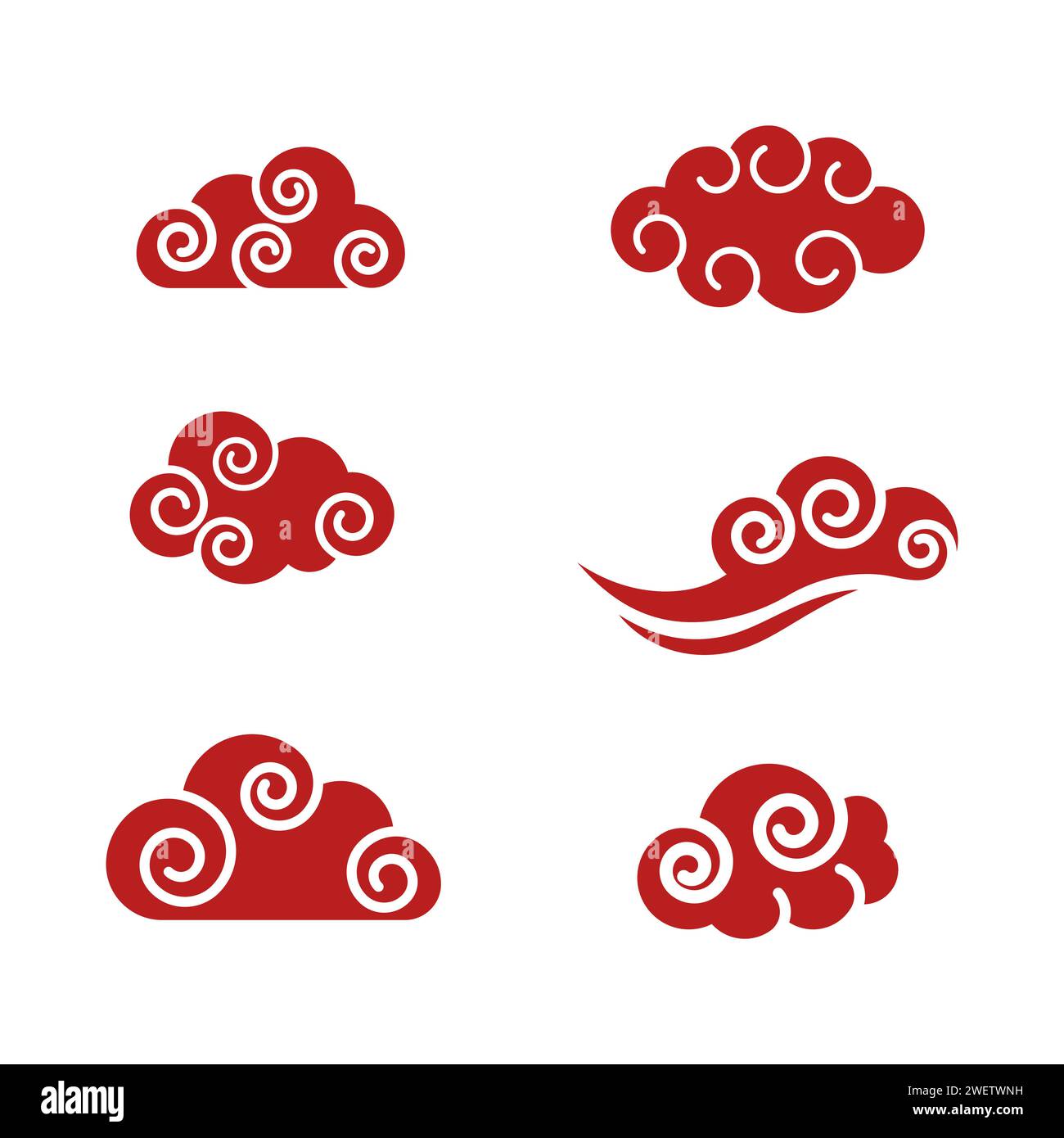Chinese Cloud template vector icon illustration design Stock Vector ...