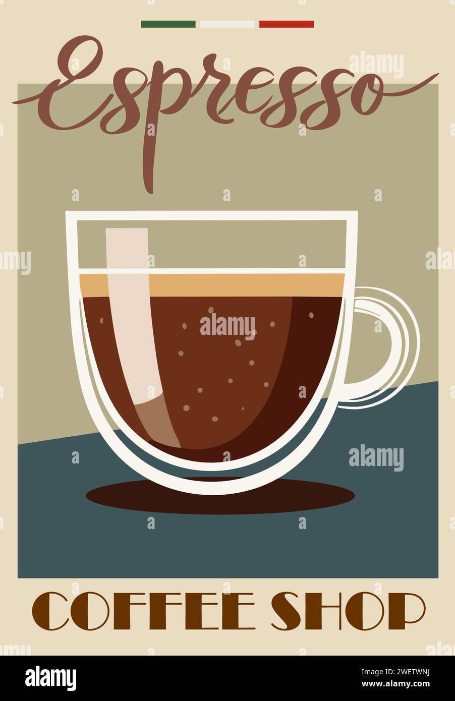 Espresso Coffee poster design in retro style Stock Vector Image & Art ...
