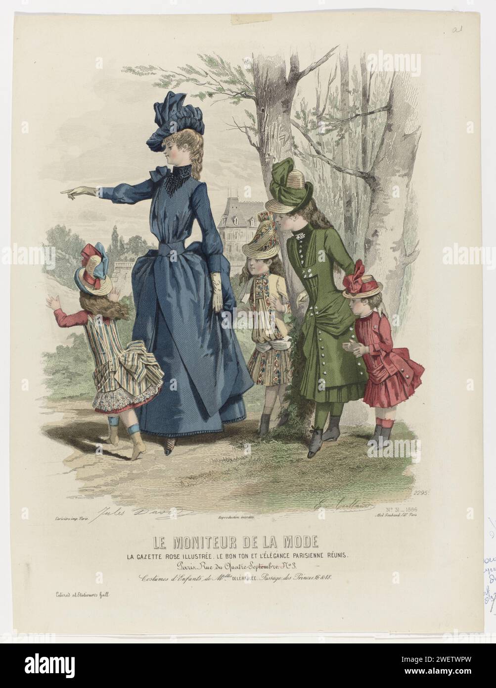 Le Moniteur de la Mode, 1886, No. 2295, No. 31: Children's costumes ...