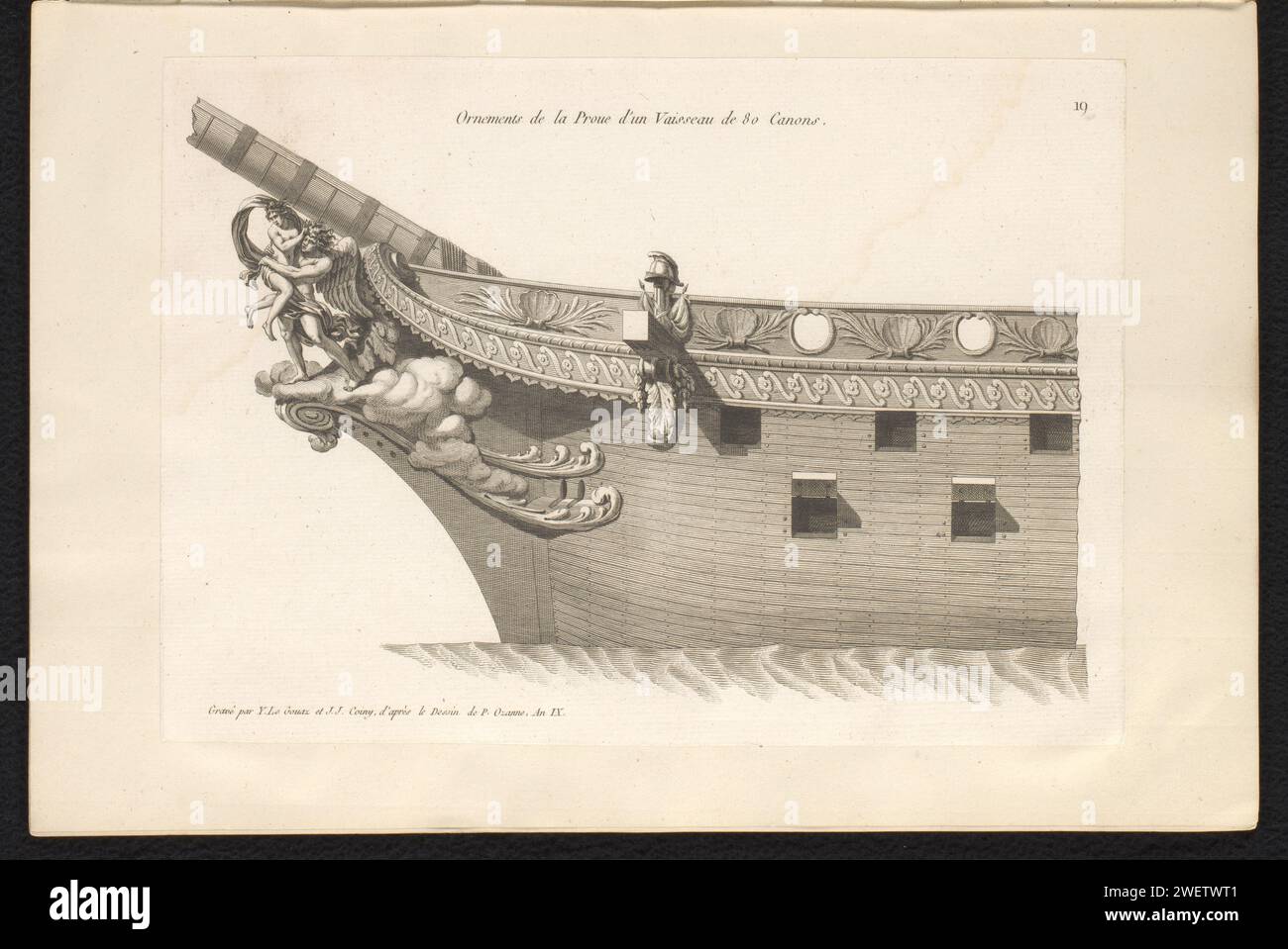Engraving of a figurehead engraving hi-res stock photography and images ...