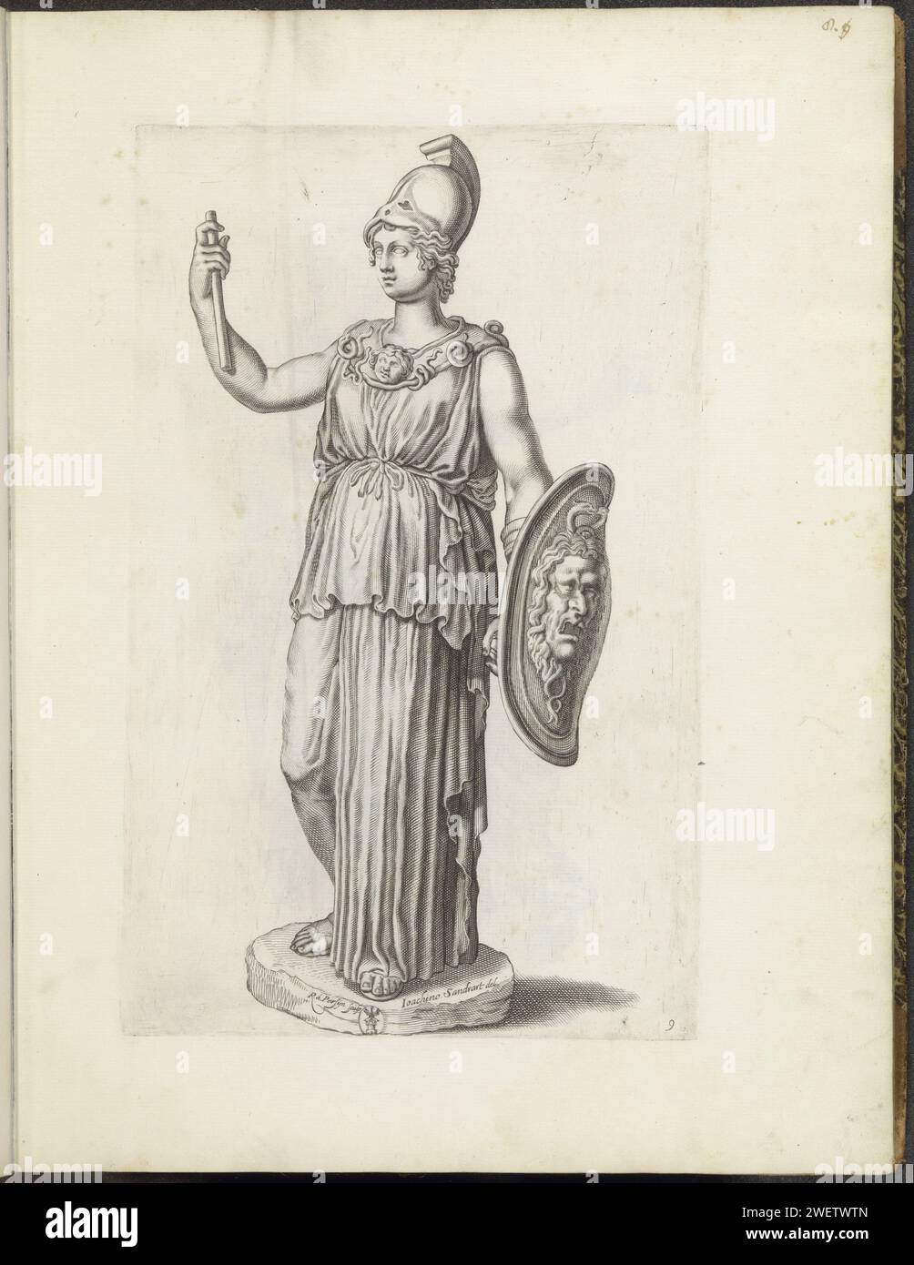 Statue of Minerva, 1636 - 1647 print Statue of Minerva, in classic robe ...