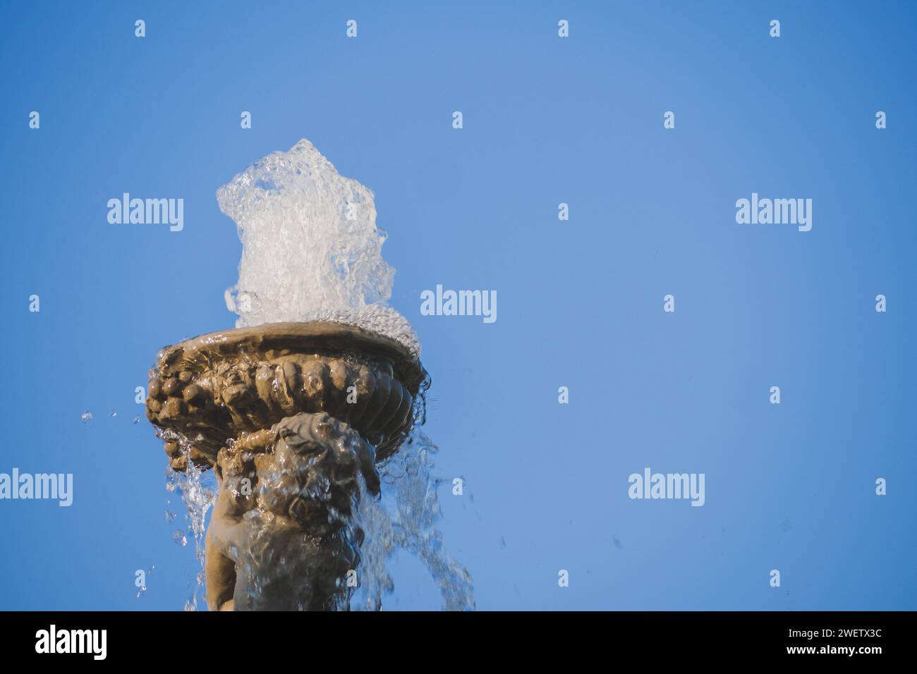 Ancient Roman Column with Stone Statue Amidst Ruins Stock Photo - Alamy