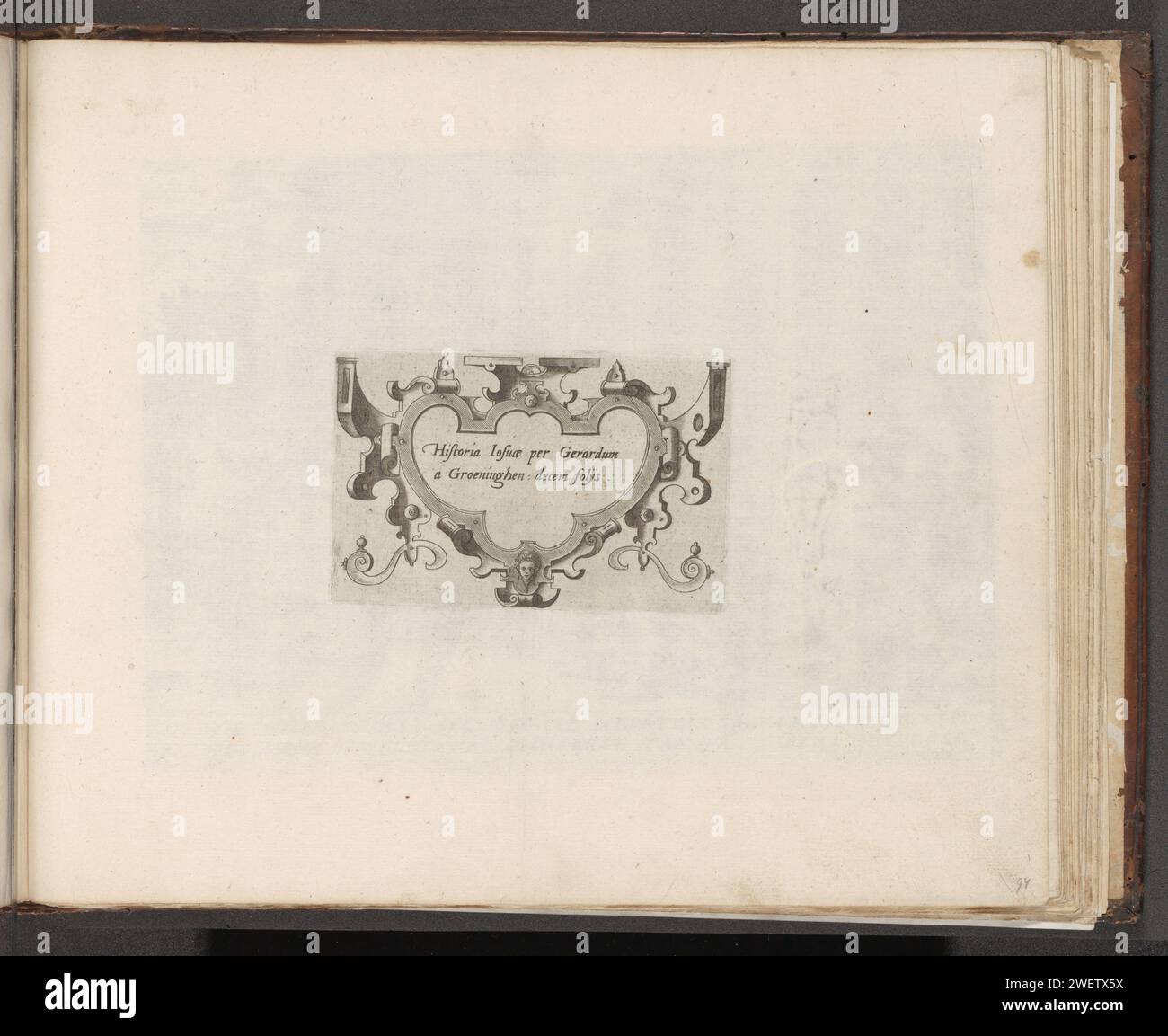 Cartouche with Rolwerk, 1579 print Title in cartouche with rolling work ...