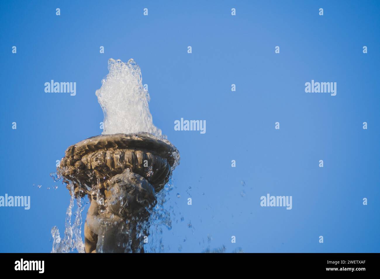 Ancient Roman Column with Stone Statue Amidst Ruins Stock Photo - Alamy