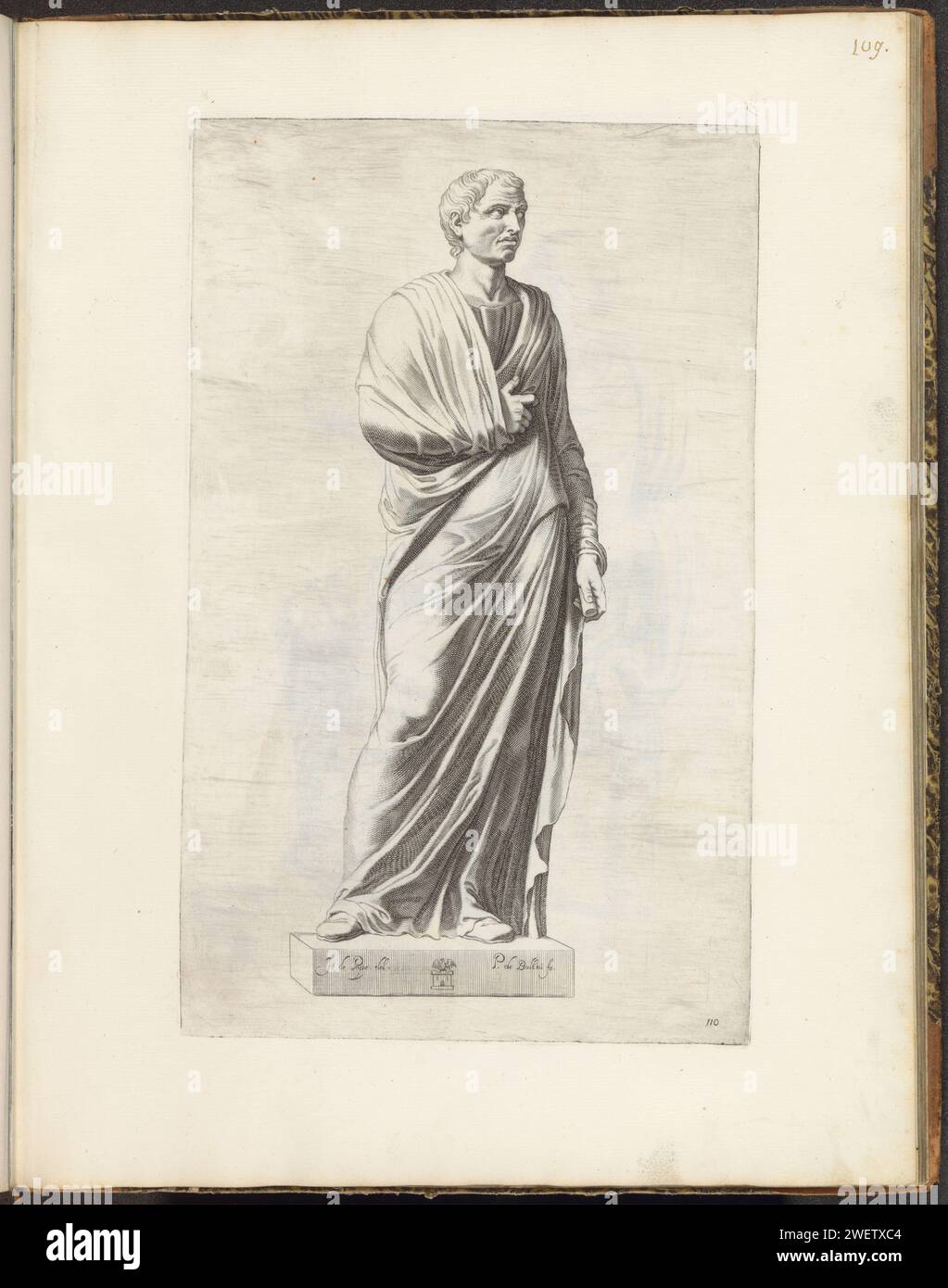 Statue of a consul in Toga with Schrifrol, 1636 - 1647 print Statue of ...
