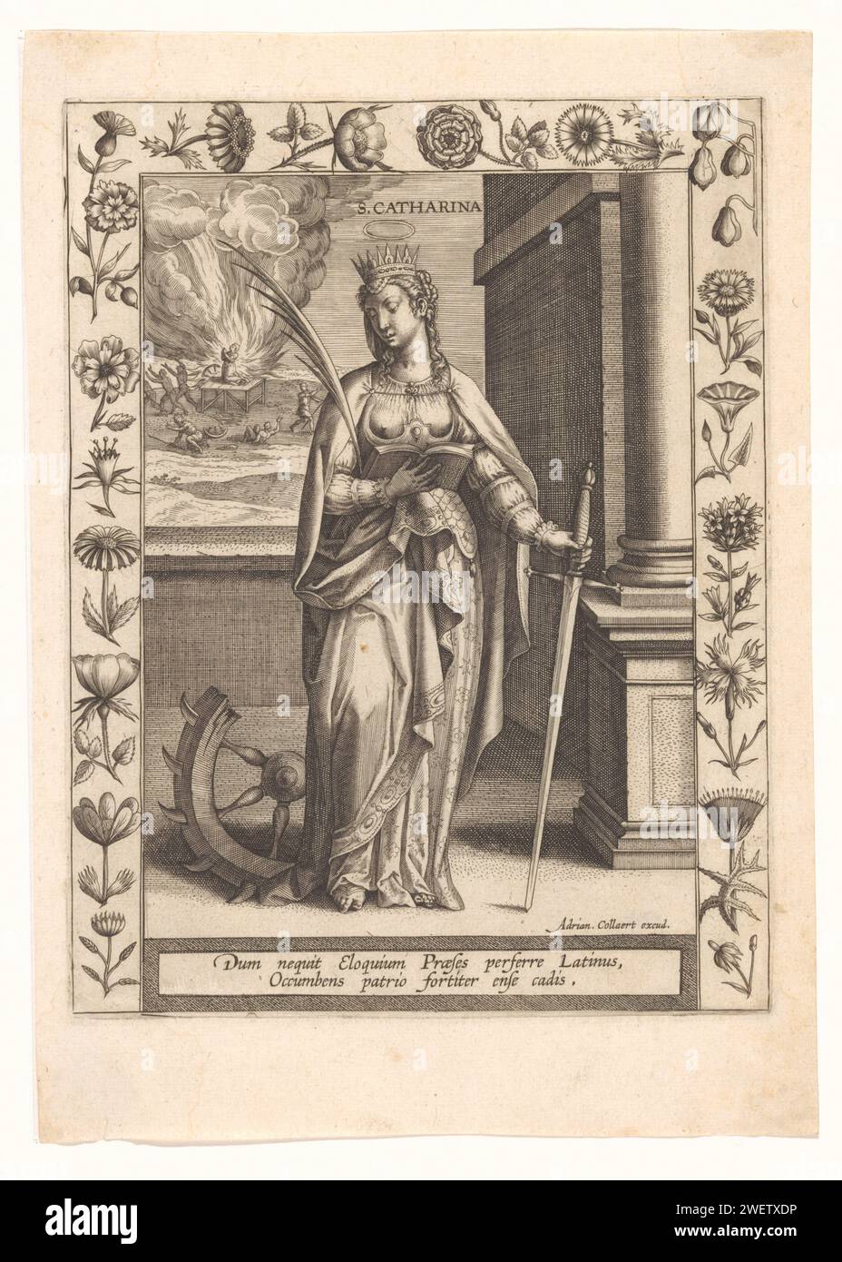 Holy Catharina, c. 1590 - c. 1610 print Holy Catharina. Part of a ...