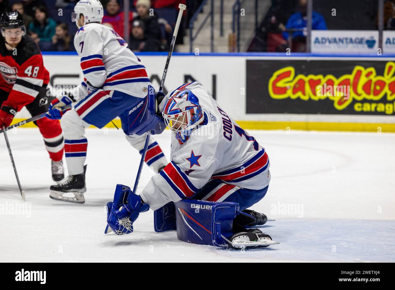 January 26th, 2024: Rochester Americans goaltender Devin Cooley (1 ...