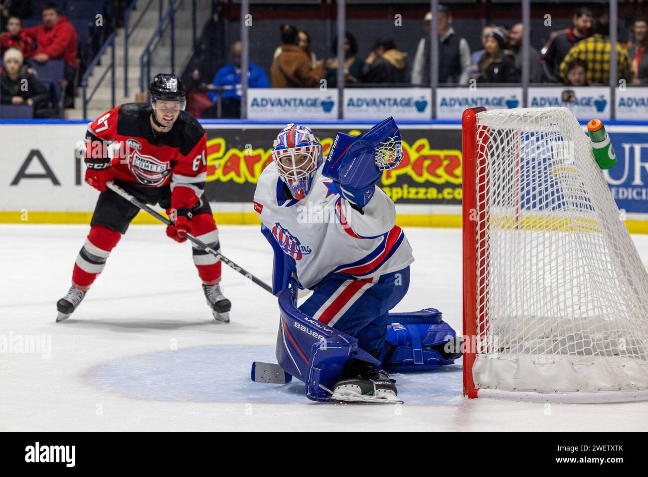 January 26th, 2024: Rochester Americans goaltender Devin Cooley (1 ...
