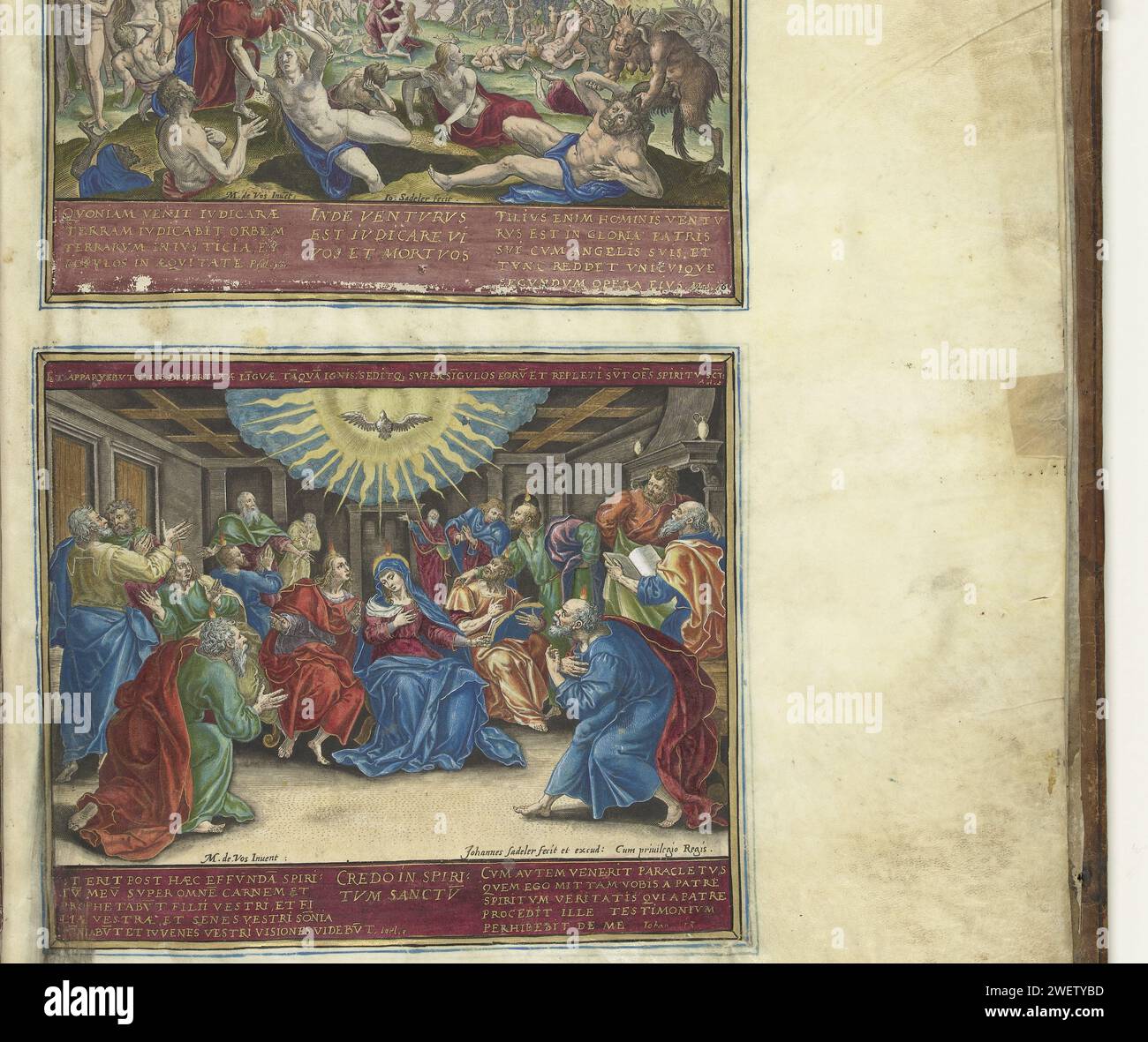 Exit of the Holy Spirit, 1579 print Illustration of the eighth article ...