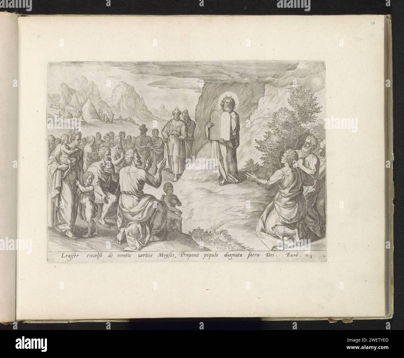 Moses with the Tables of the Law, Johann Sadeler (I), After Chrispijn ...