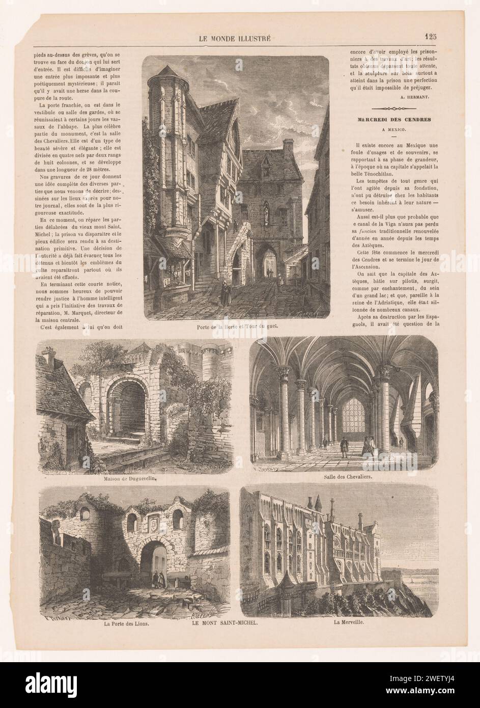 Five performances with Le Mont Saint-Michel as subject, F. Roevens ...