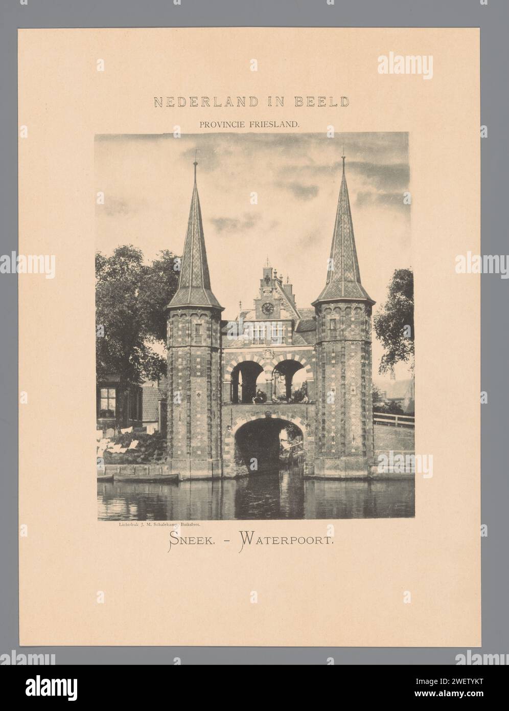 View of the Waterpoort in Sneek, Johan Marinus Schalekamp, 1896 ...