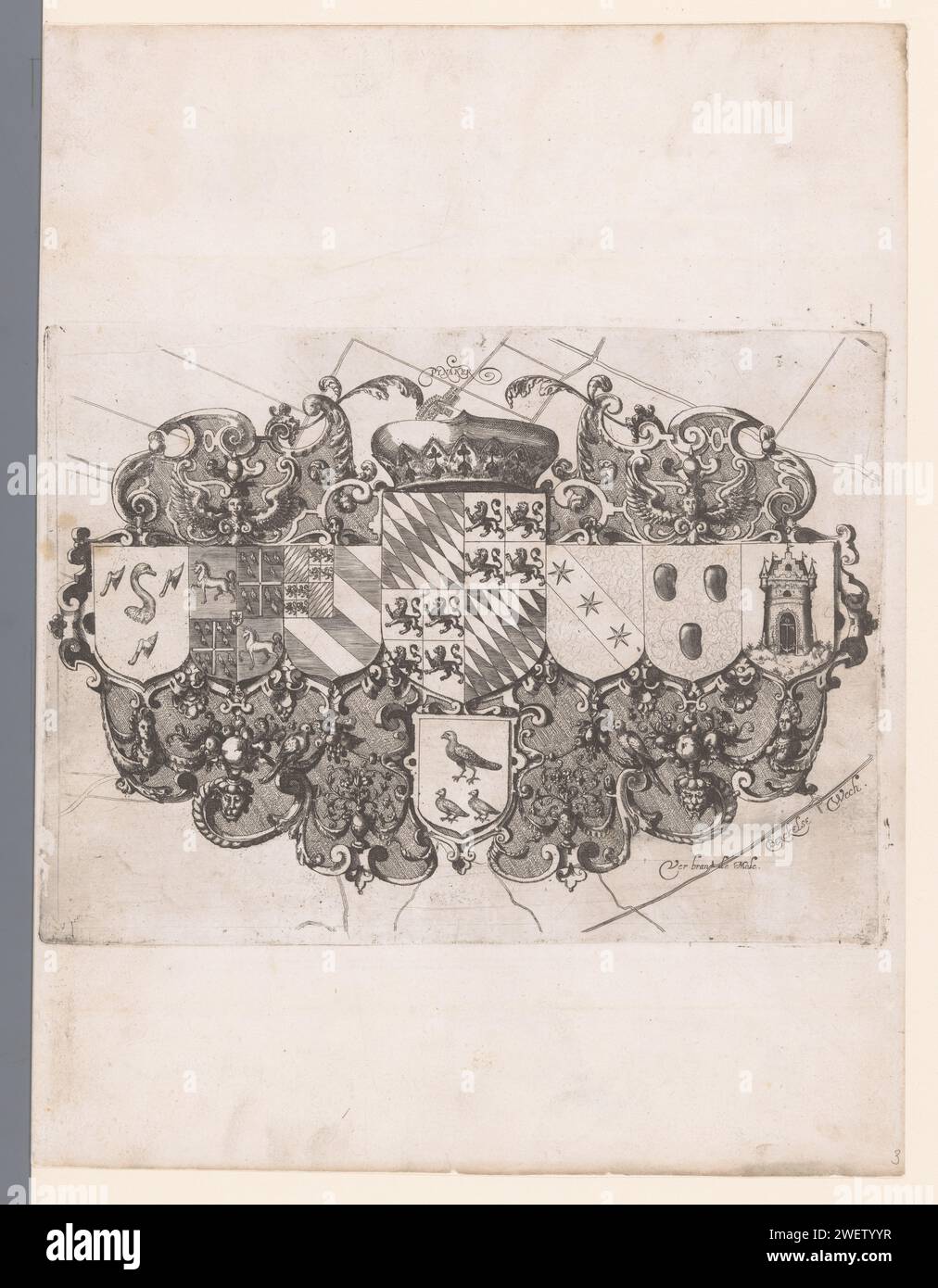 Map of the Schieland Water Board, Coat of Arms, Floris Balthasarsz. Van ...