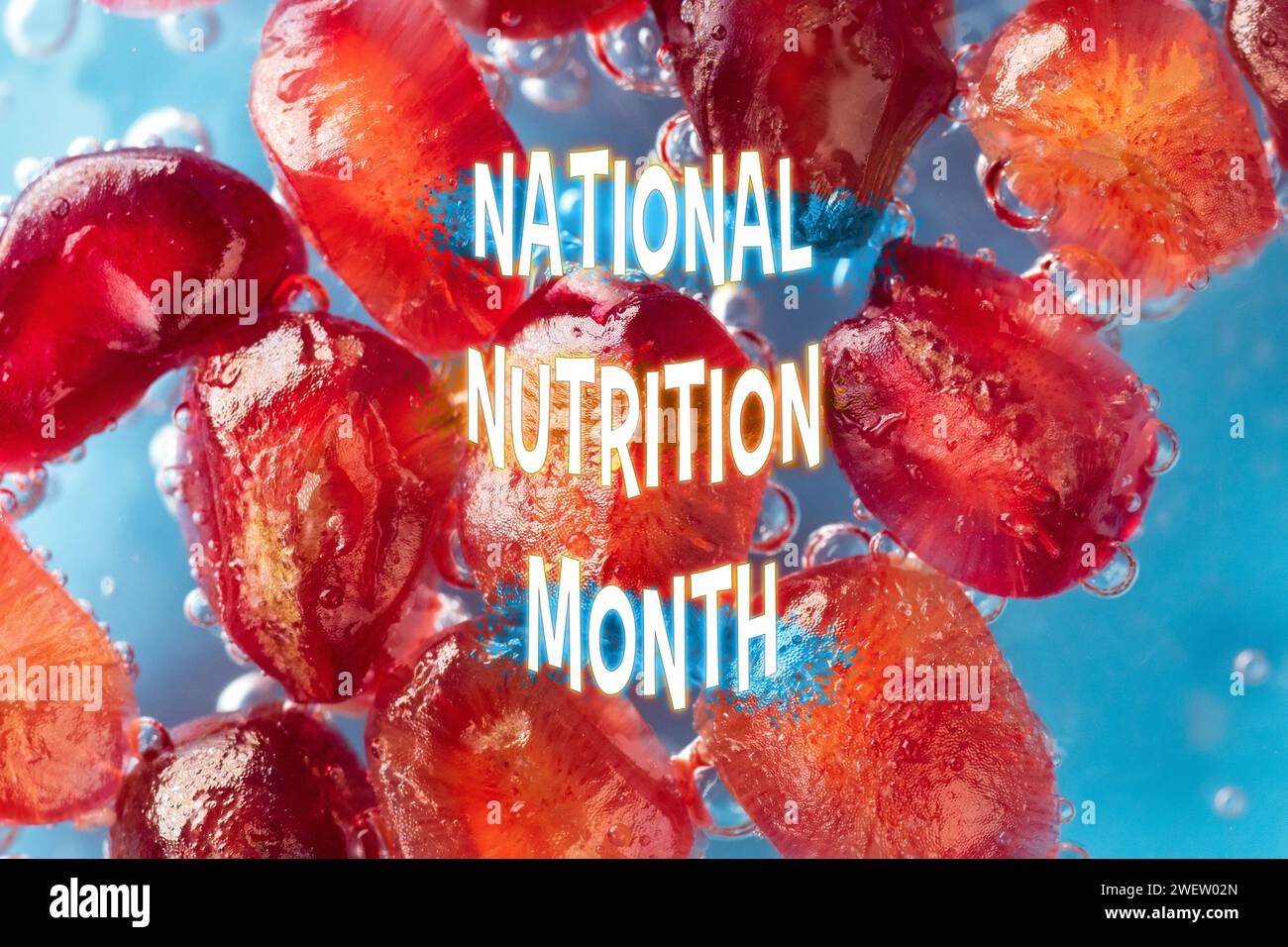 Fruits and effervescent bubbles form a backdrop for the bold National ...