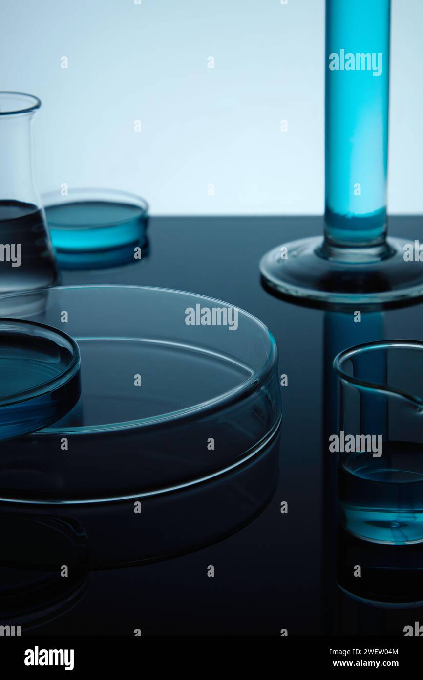 Pedestal for product display presentation with transparent podium, lab ...