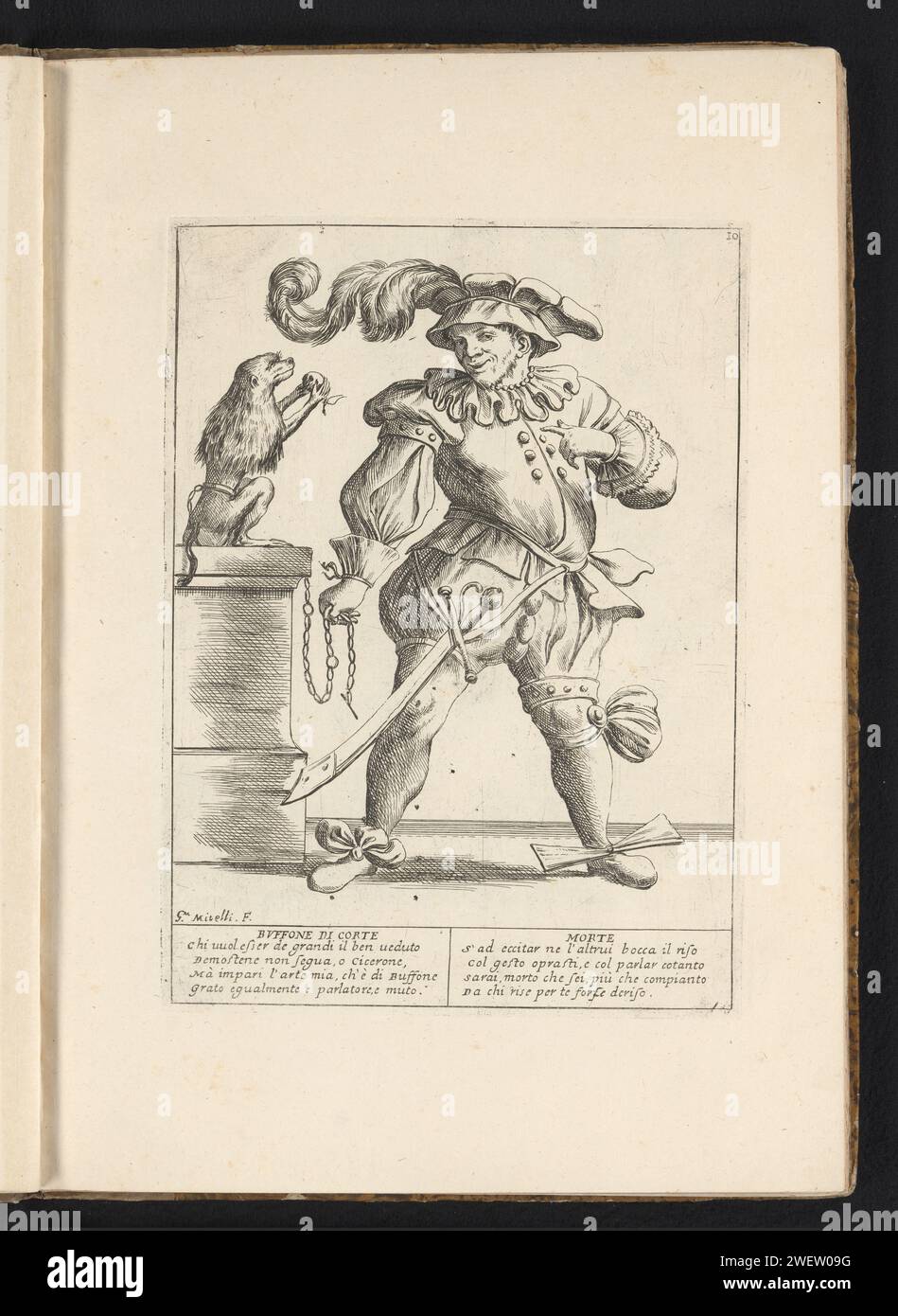 De Hansworst, Giuseppe Maria Mitelli, 1675 print A Hansworst (Buffone ...