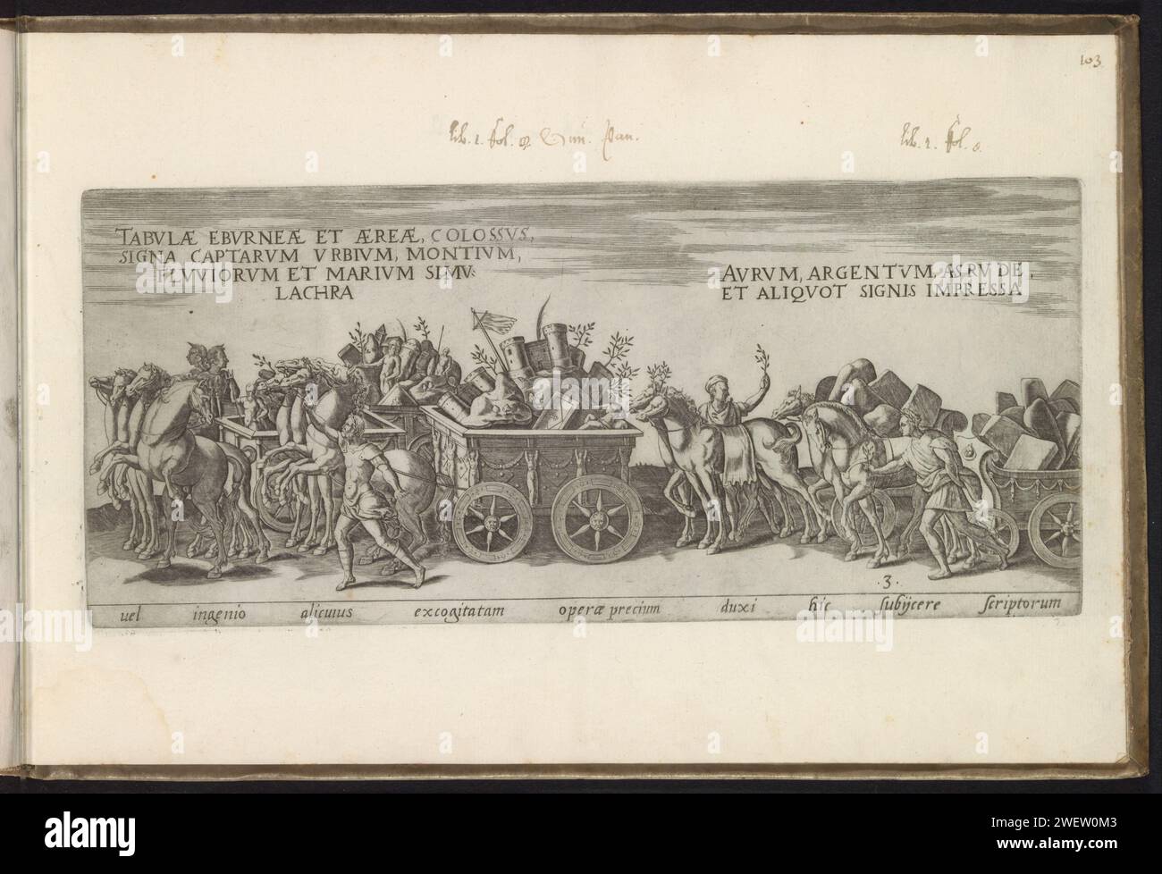 Triumph procession with cars with spoils of war, Onofrio Panvinio ...