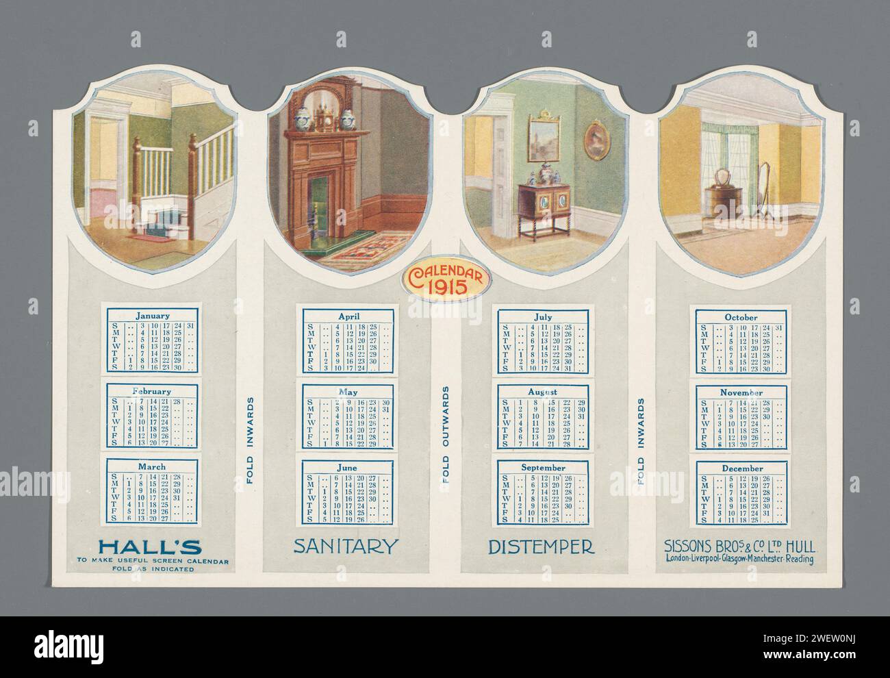 Calendar before 1915 from Sissons Brothers & Co., Anonymous, 1914 ...