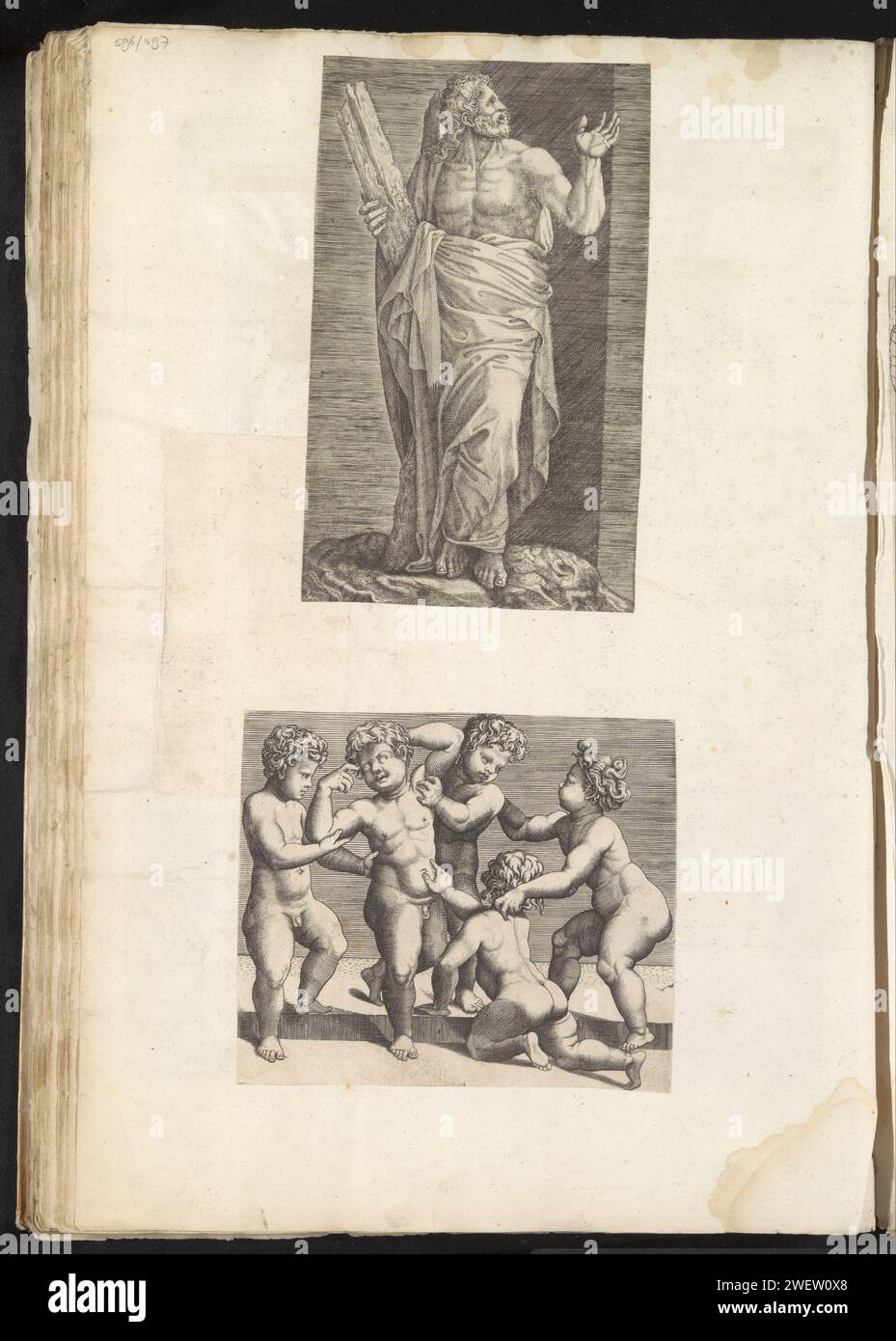 Album magazine with two prints with the apostle adreas and playing ...