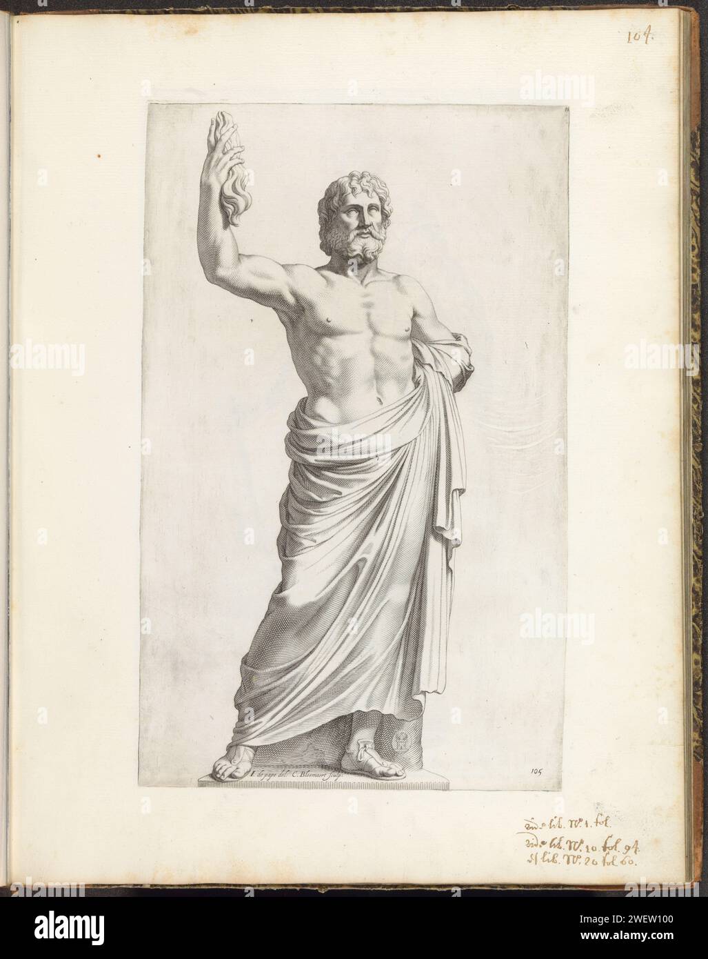 Statue of Jupiter, 1636 - 1647 print An image of the God Jupiter, ruler ...