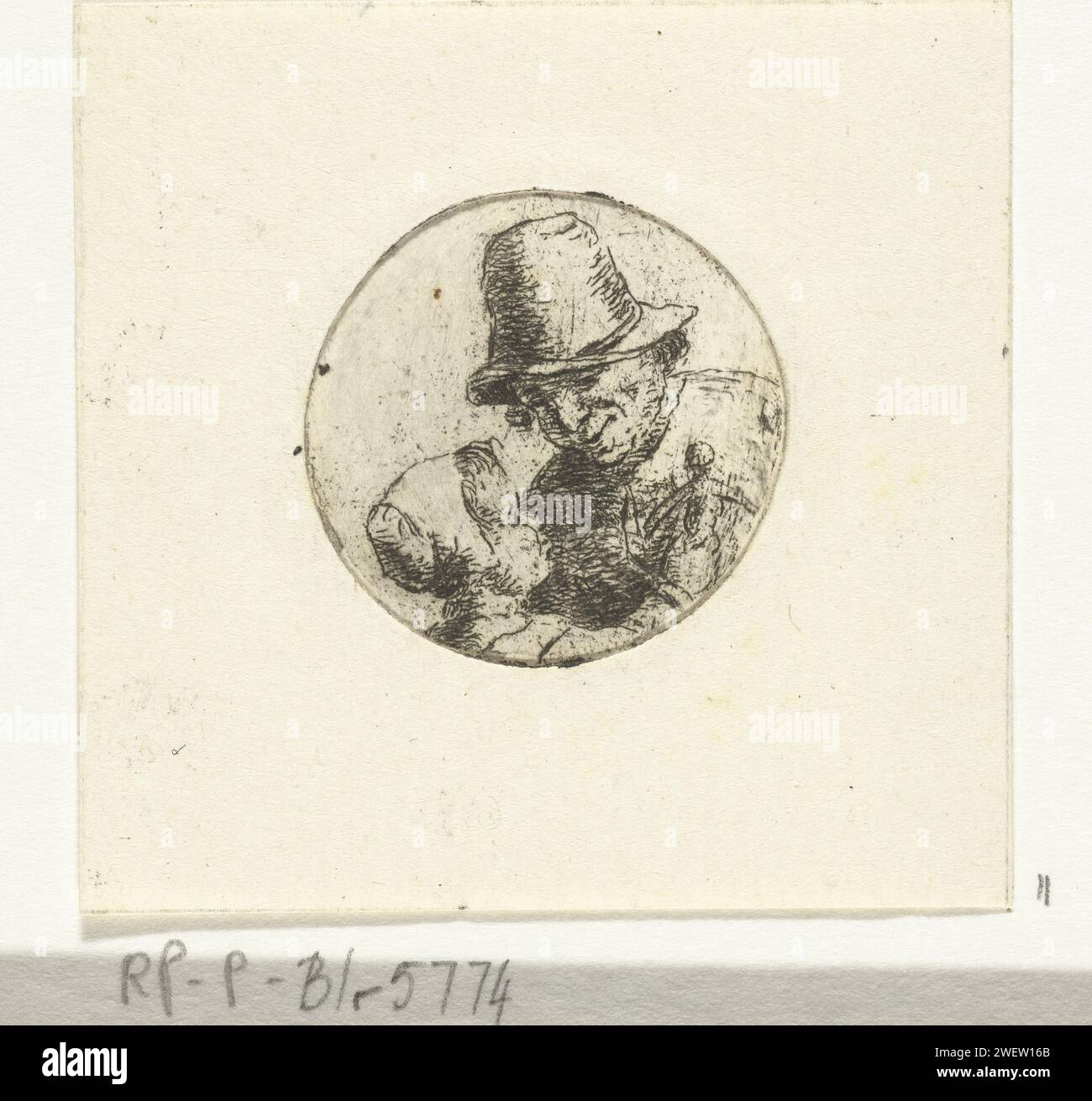 Bust of unknown man with daughter, Christina Chalon, 1758 - 1808 print ...