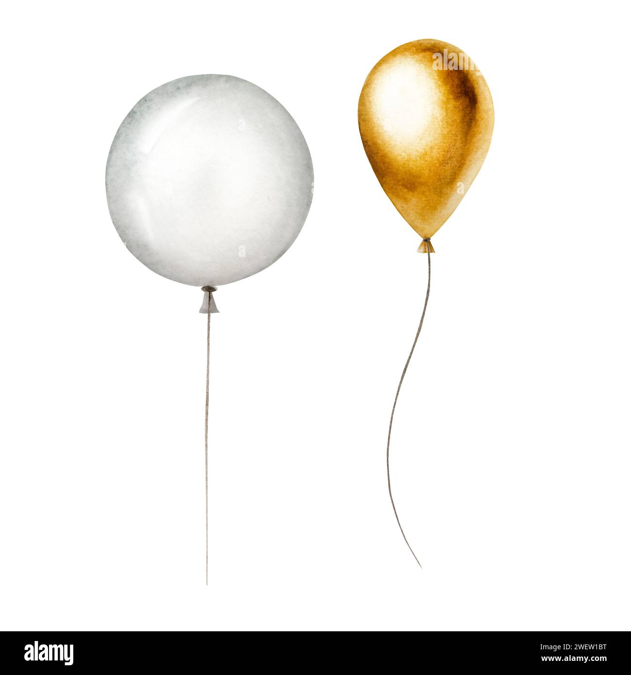 Silver and gold balloons hi-res stock photography and images - Alamy
