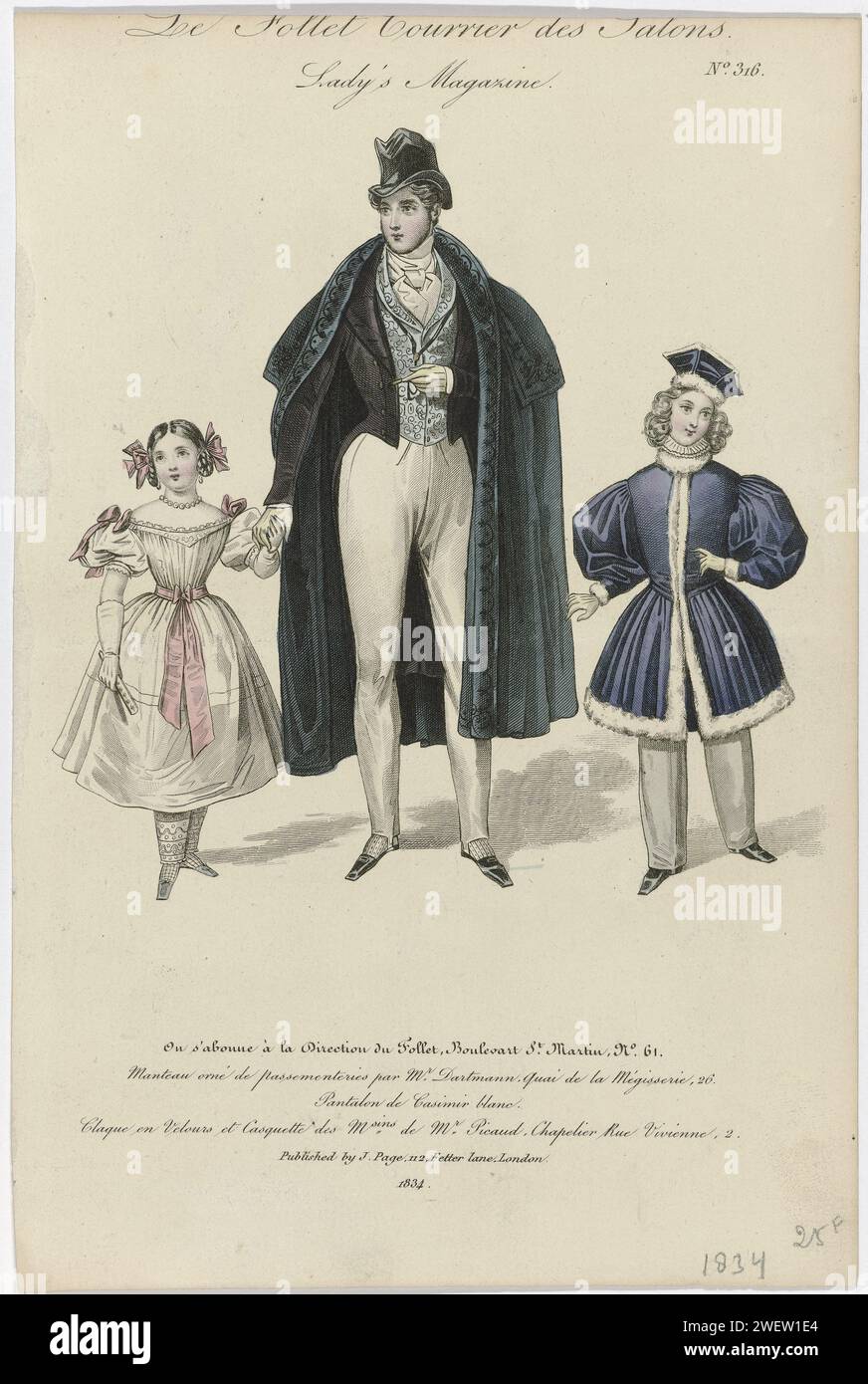 Le Follet Courrier des Salons, Lady's Magazine, 1834, No. 316: Coat ...