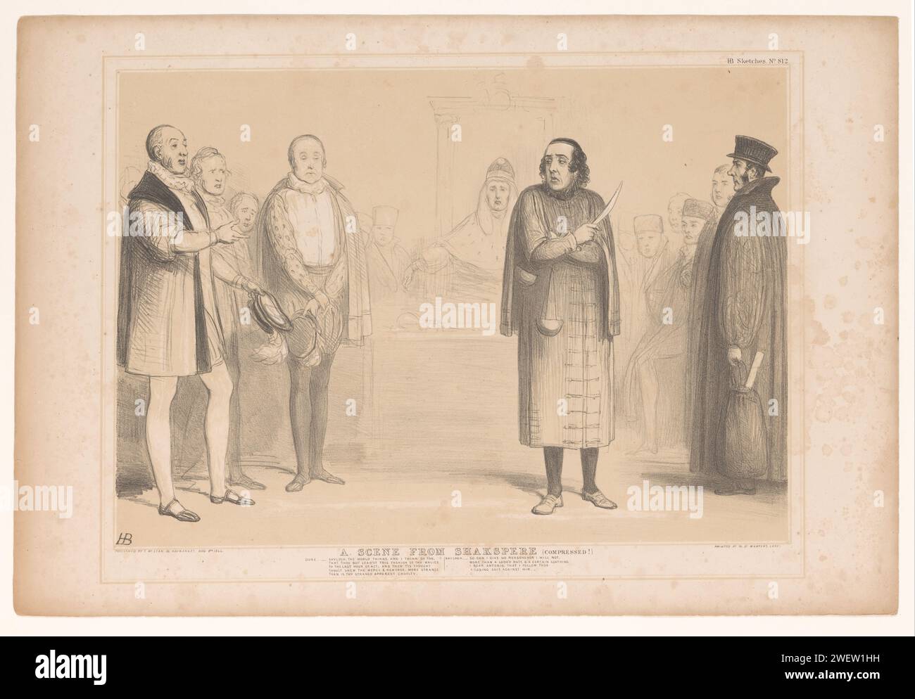 Cartoon with Disraeli as Shylock, John Doyle, 1844 print Cartoon on ...