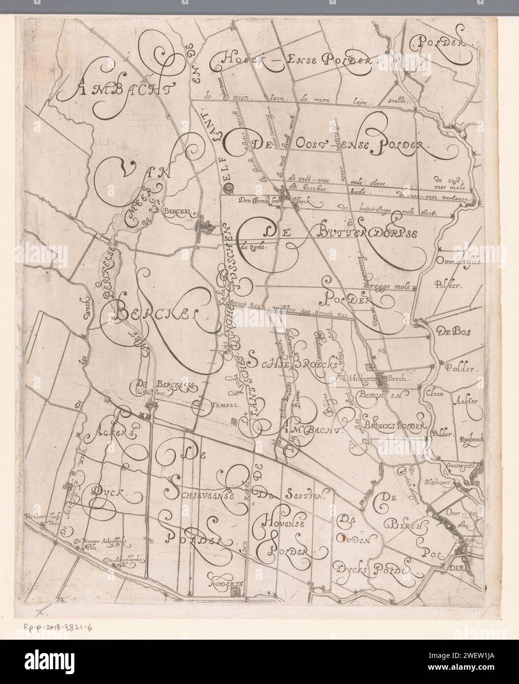 Map of the Delfland Water Board, with Berkel and Rodenrijs, Share in ...