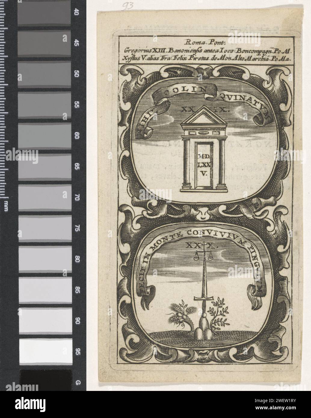 Portal / Sword with Libra, Anonymous, After Aegidius Sadeler (II), 1666 ...