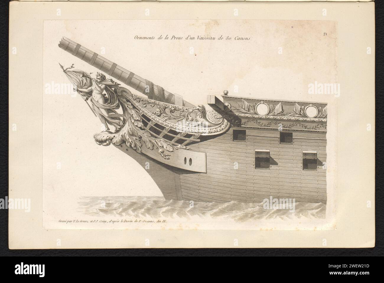 Engraving of a figurehead engraving hi-res stock photography and images ...