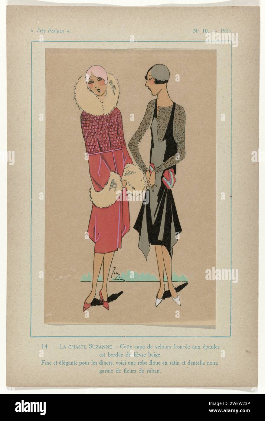 Very Parisian, 1925, No. 10, pl. 14: - La Chaste Suzanne, 1925 Mantel ...