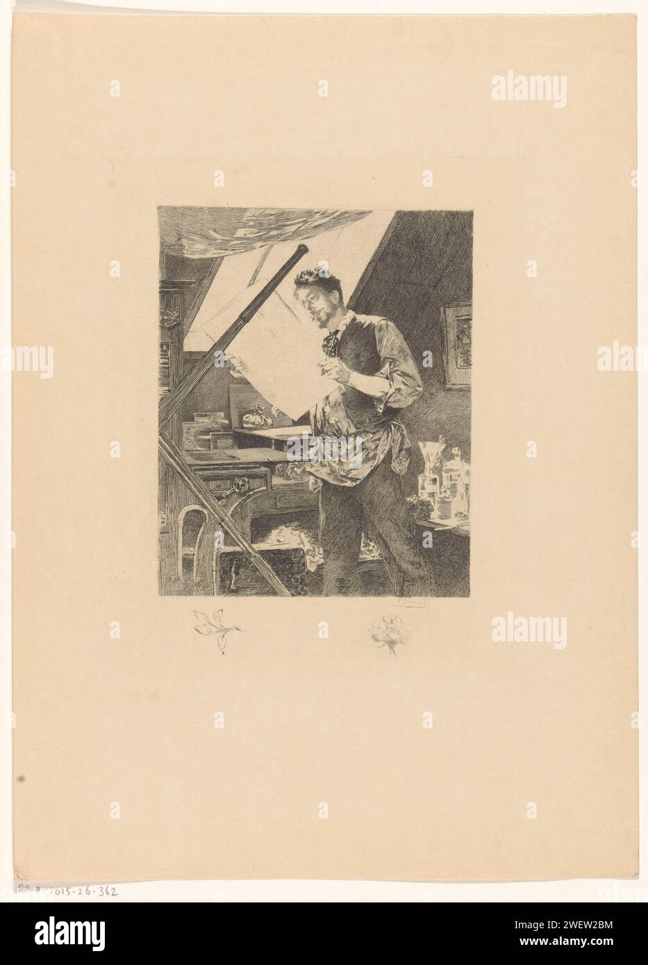 Portrait of Félicien Rops in his studio, c. 1875 - c. 1900 print The ...