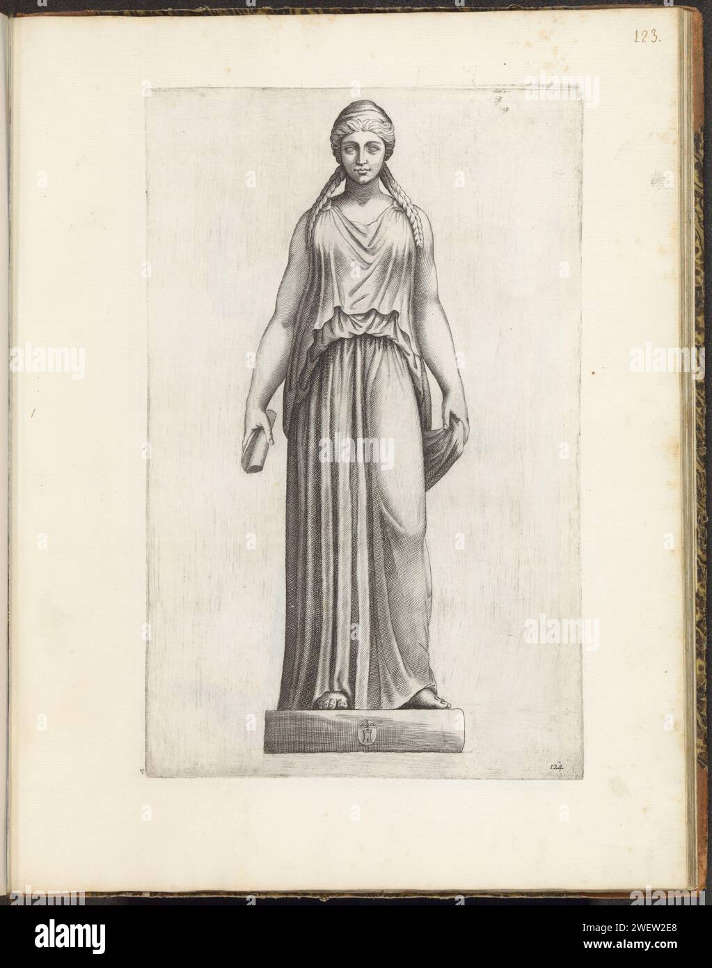 Statue of a woman with braids in the hair, 1636 - 1647 print Statue of ...