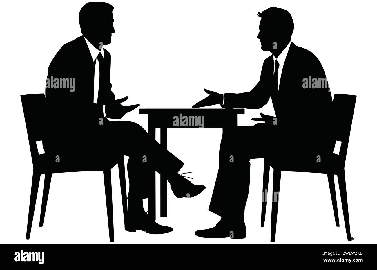 Interviewing silhouette Black and White Stock Photos & Images - Alamy