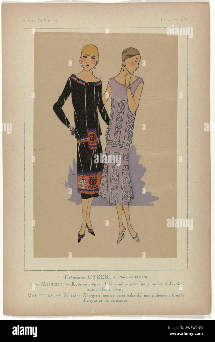 Very Parisian, 1925, No. 1, pl. 5: Creations Cyber - Mephist ...