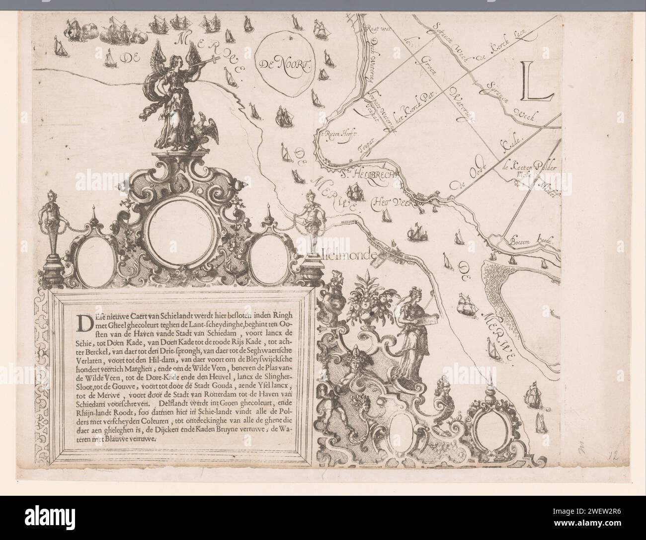 Map of the Schieland Water Board, with IJsselmonde, Floris Balthasarsz ...