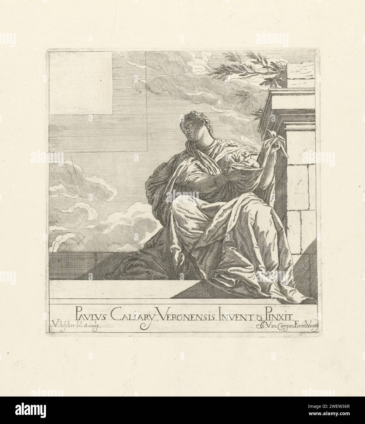 Purity, Valentin Lefèbvre, After Paolo Veronese, 1682 print The ...