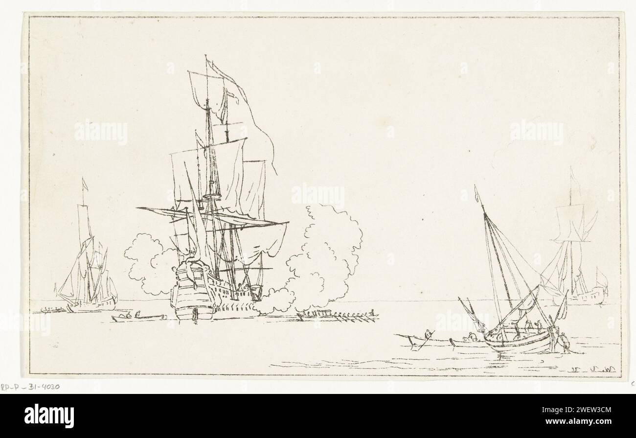 ZeeSlag, Anthonie van den Bos, after Willem van de Velde (II), After ...