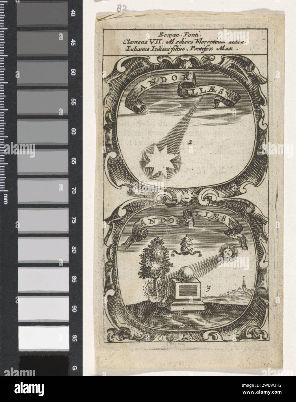 Comet / tree ignites by the light of the sun, Anonymous, After Aegidius ...