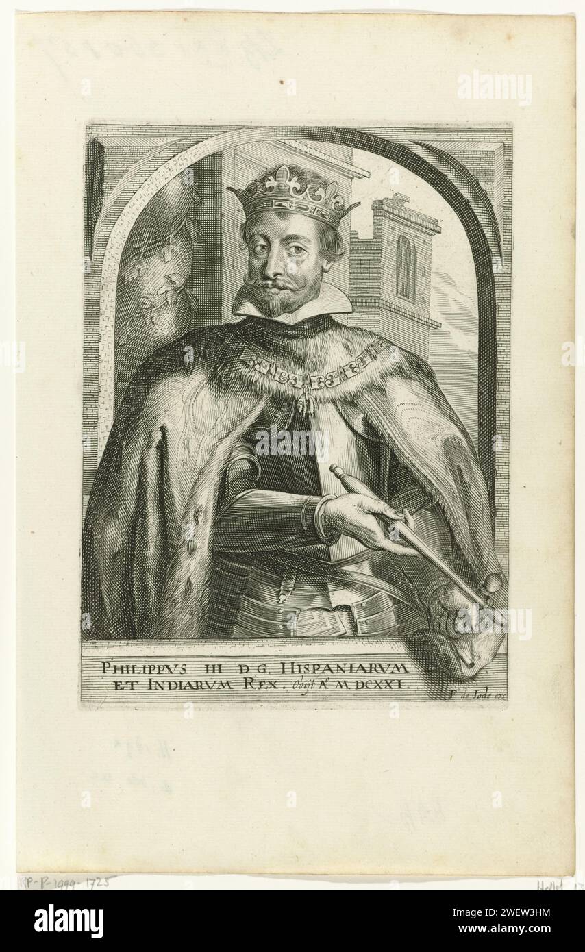 Portrait of Philip III, King of Spain, 1628 - 1670 print Portrait of ...