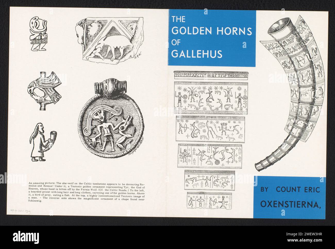 Prospectus voor: Eric Oxenstierna, The Golden Horns of Gallehus ...