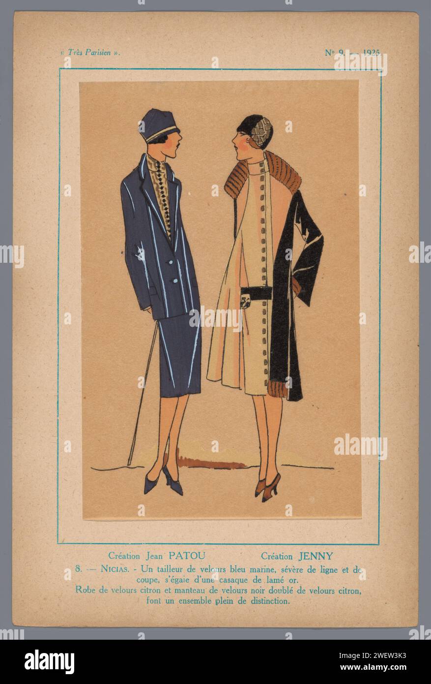 Very Parisian, 1925, no. 9, pl. 8: Creation Jean Patou Création Jenny ...