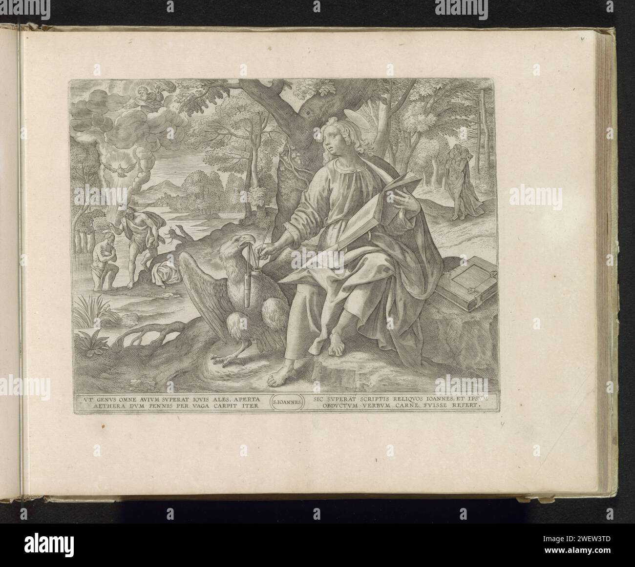 The evangelist Johannes writes the gospel, Before 1585 print The ...