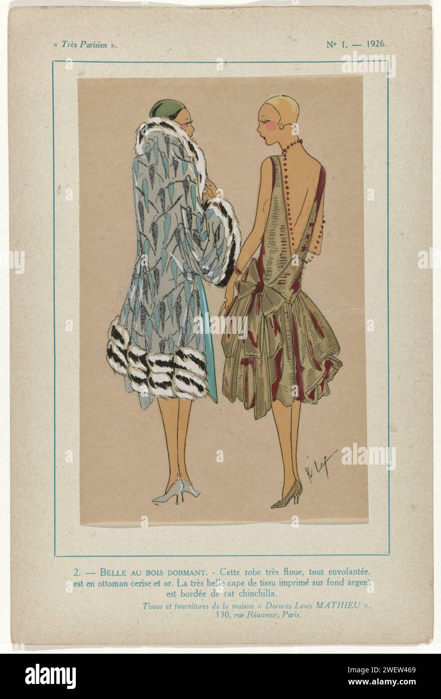 Very Parisian, 1926, no. 1, pl. 1.- Belle au bois dormant, 1926 Dress ...