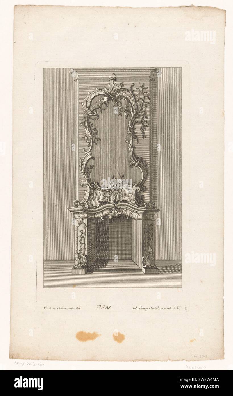 Schouw Met Cartouche, Anonymous, after Franz Xaver Habermann, 1731 ...