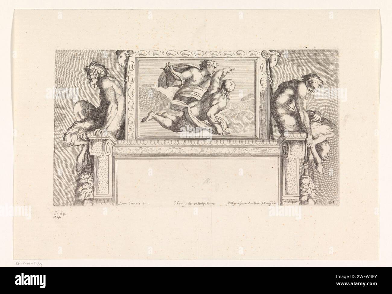 Apollo blue, 1656 print A painting, with a representation of Apollo and ...